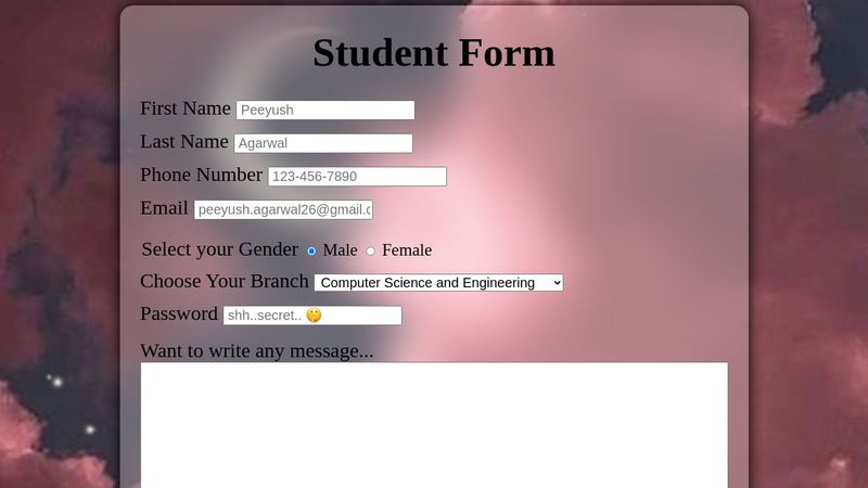 Student Form