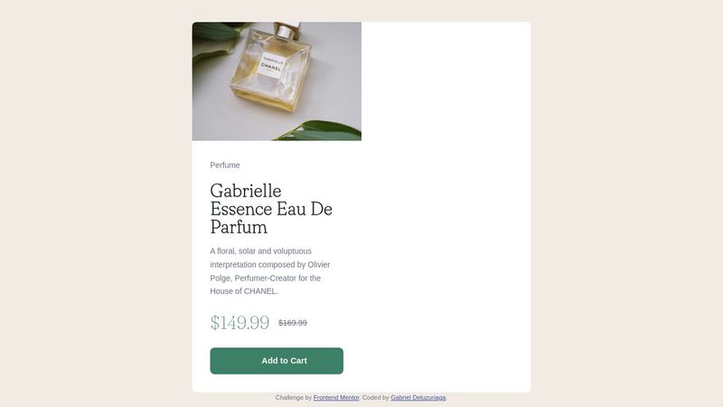 Frontend Mentor Responsive Product Preview Card Component