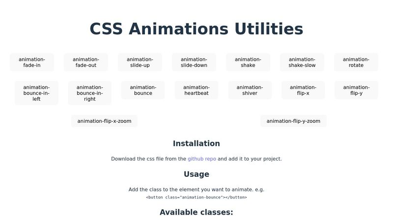 css animations utilities