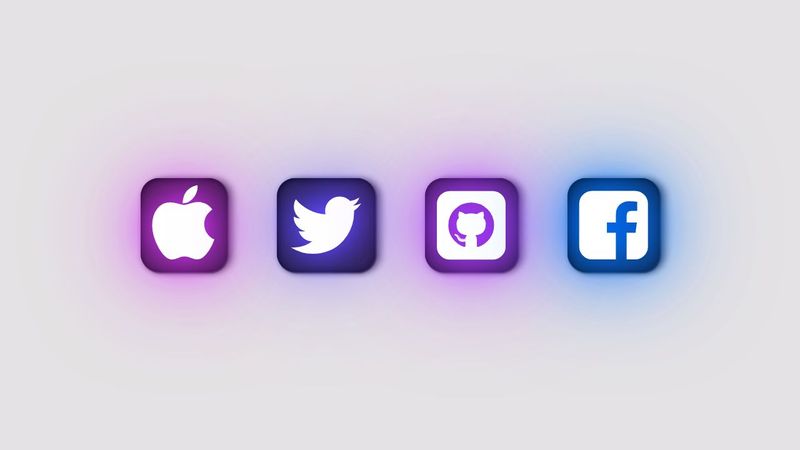 CSS glowing icons
