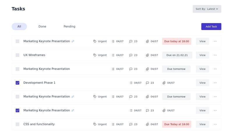Free Tailwind CSS Advance Table Component