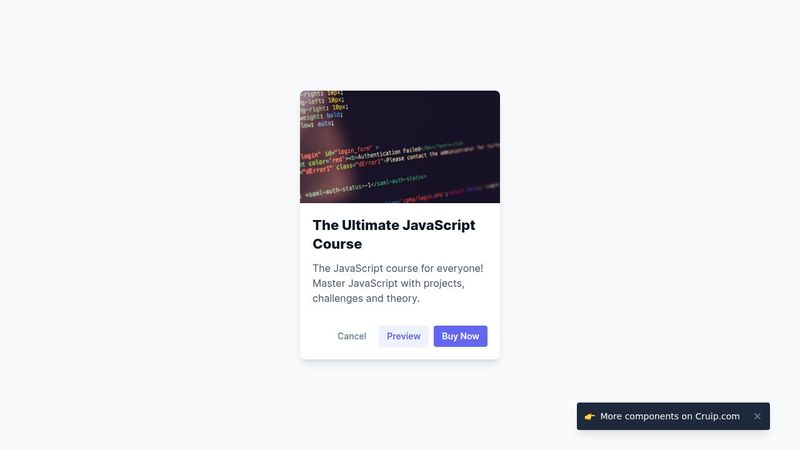 Course card - Tailwind CSS