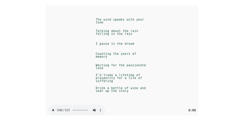 Sync lyric with audio