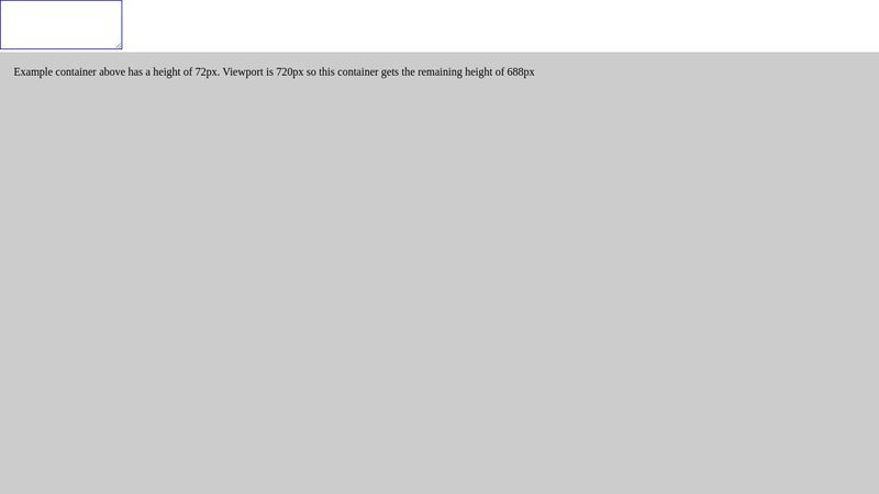Calculation and styling of remaining viewport height