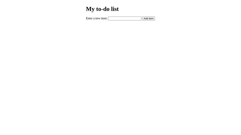 To Do List MDN DOCS to-do-list-mdn-docs