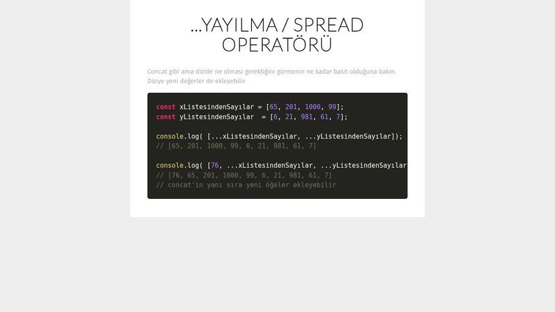 Js: ...spread operator