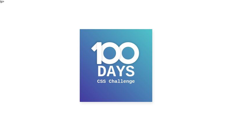 100 Days CSS Challenge #1