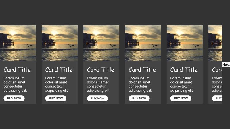 Horizontal Scroll Cards