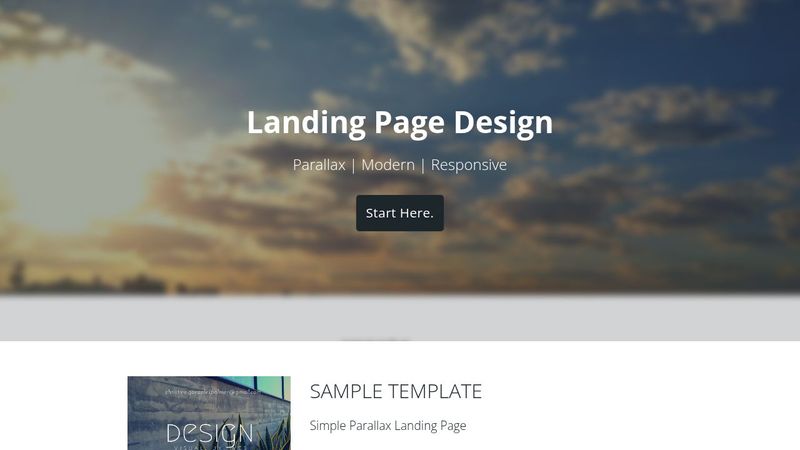 Parallax Landing Page