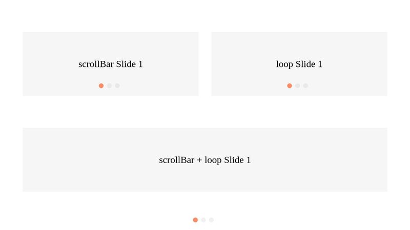 swiper loop, scrollbar