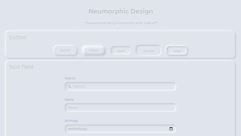 Neumorphic Design