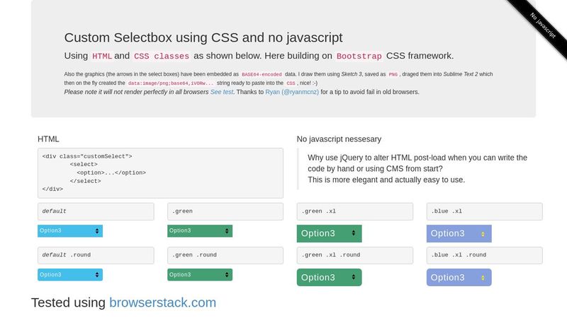 Custom Selectbox using CSS and no javascript