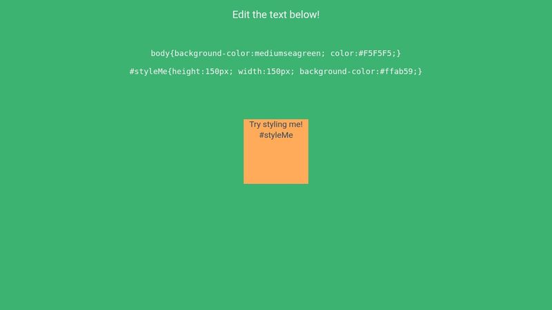 Use and contenteditable to edit CSS