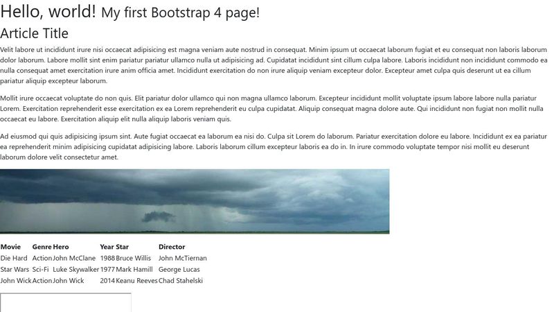 Intro to Bootstrap Template
