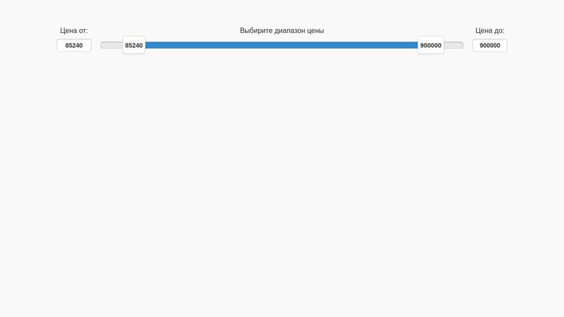 CodePen Home Range slider, two handles, pop up+data Fork