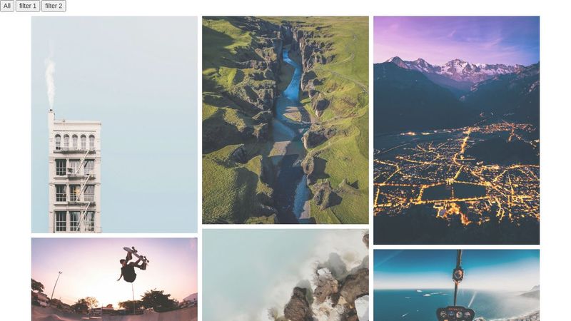 jquery tile gallery with lightbox filter
