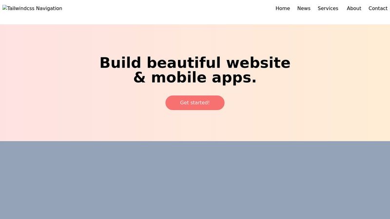 CodePen Home Tailwind Css Navigation Menu