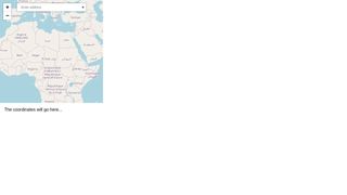 Leaflet.js Map with geosearch and coordinates