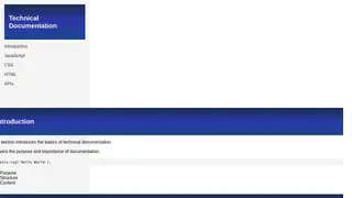 Technical Documentation Page
