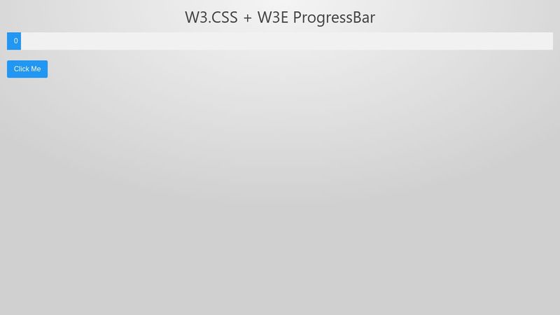 W3.CSS + W3E, HTML/CSS Progress Bar