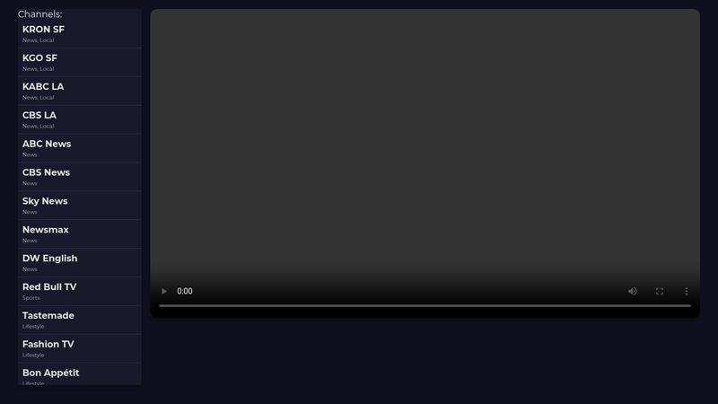 HLS JS - Stream Player Free (iptv clone)