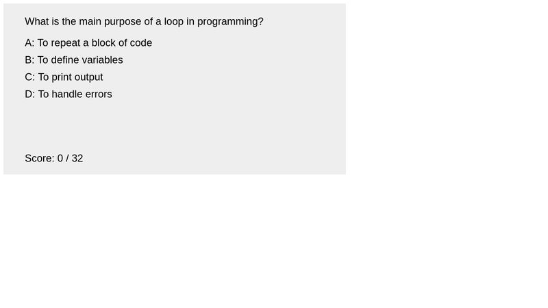 Programming Quiz