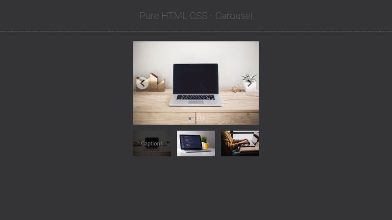 Pure HTML CSS - Carousel