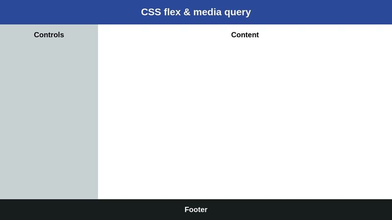 css: Flex & media query layout