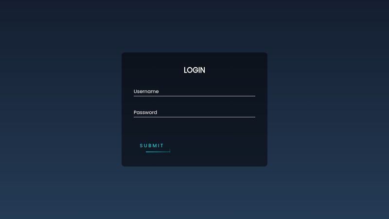 Animated Login Form- Pure CSS