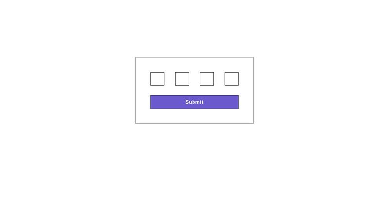 Two-factor code input - Vanilla JS template