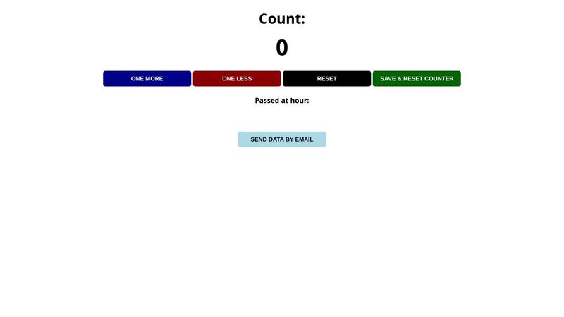People Counter - Simple js appplication
