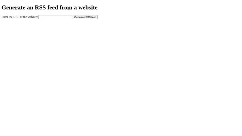 RSS Feed parser - WIP