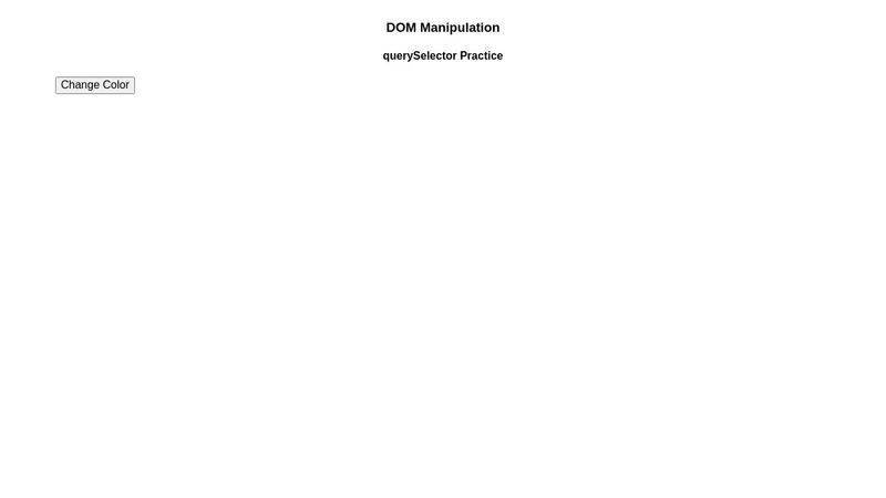 Lab #34 - DOM Manipulation - querySelector
