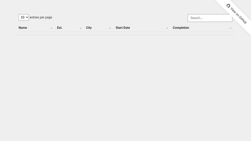 Vanilla Datatables 