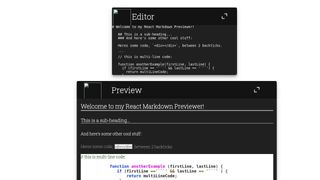 Markdown Previewer.