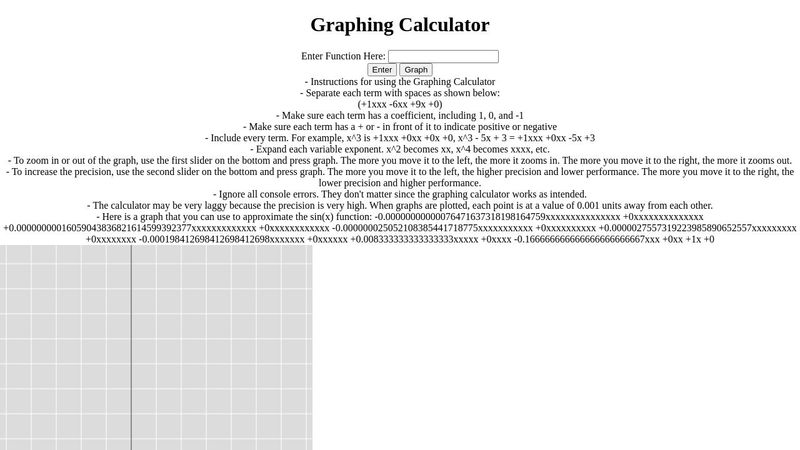 Graphing Calculator p5.js in Codepen