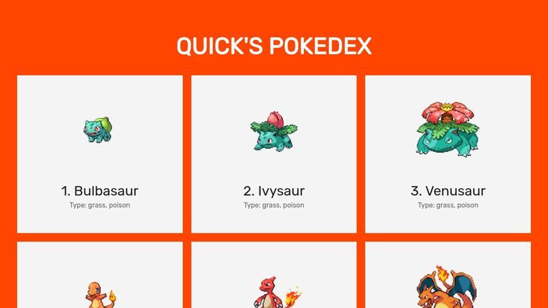 Vanilla JavaScript Pokemon Pokedex