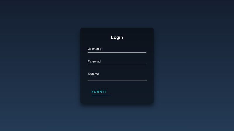 Login Form with floating placeholder and light button