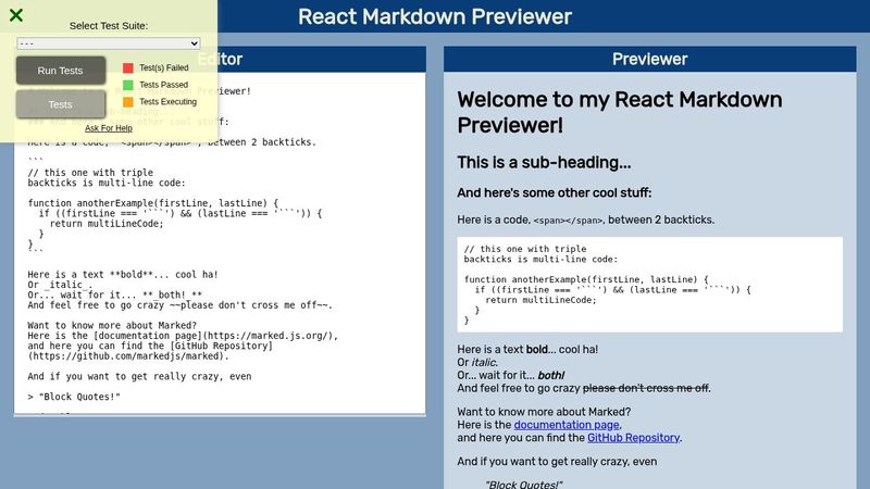 markdown-previewer-(react)-fCC