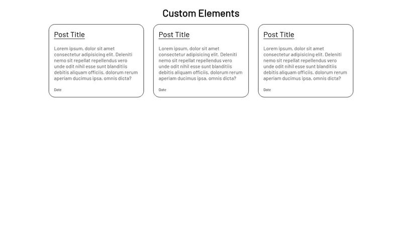 Web Components (Custom Elements)