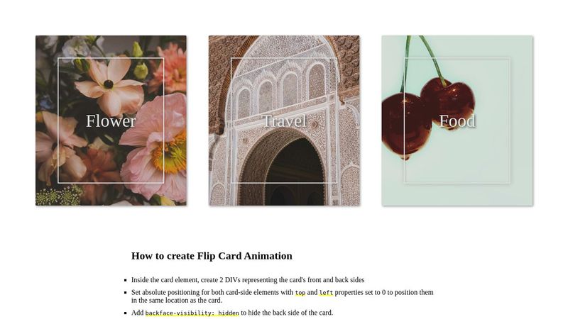 CSS Flip Card Animation