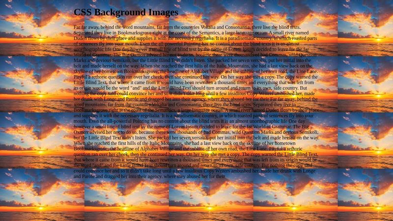 CSS Background Images