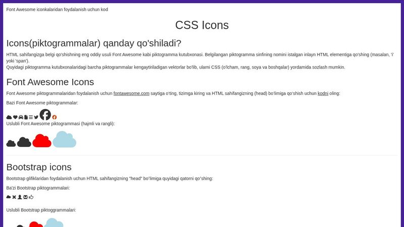 CSS Icons