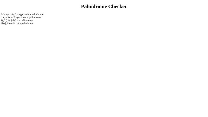 1-Palindrome Checker