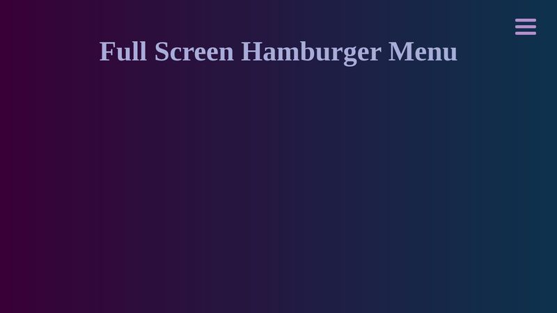 Full screen Hamburger