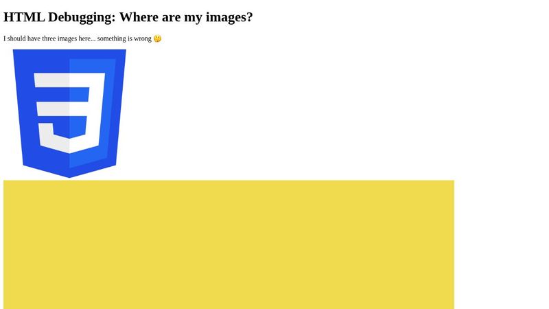 Exercise: Debugging HTML Exercise 3