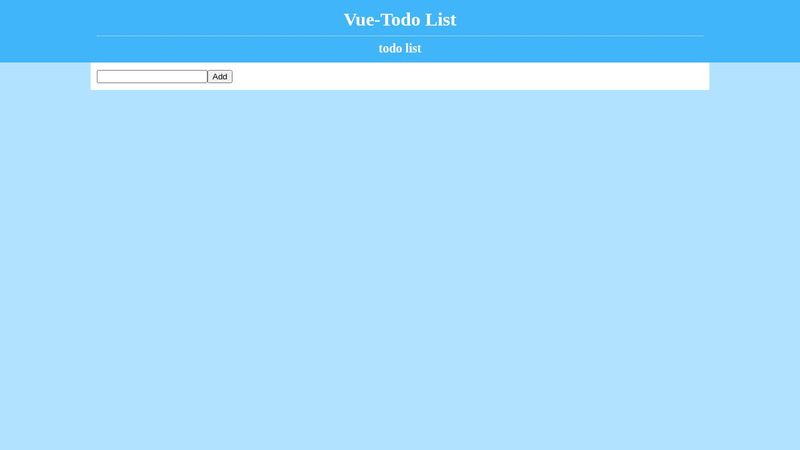 Vue-Todo List