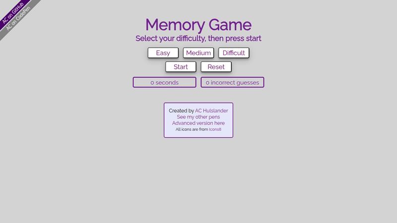 Memory Card Game - React (Hooks), SCSS