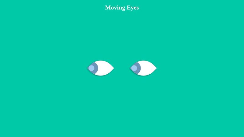 Moving Eyes Animation | HTML & CSS