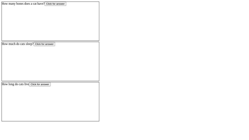 FAQ component - React template